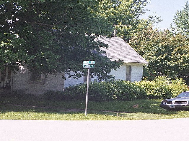 The corner of Agnes Avenue and Sargent Street - Callender, Iowa